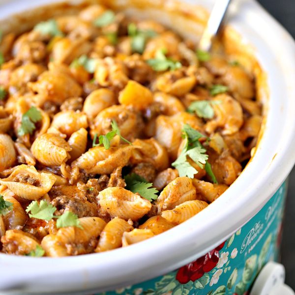 Slow Cooker Taco Pasta