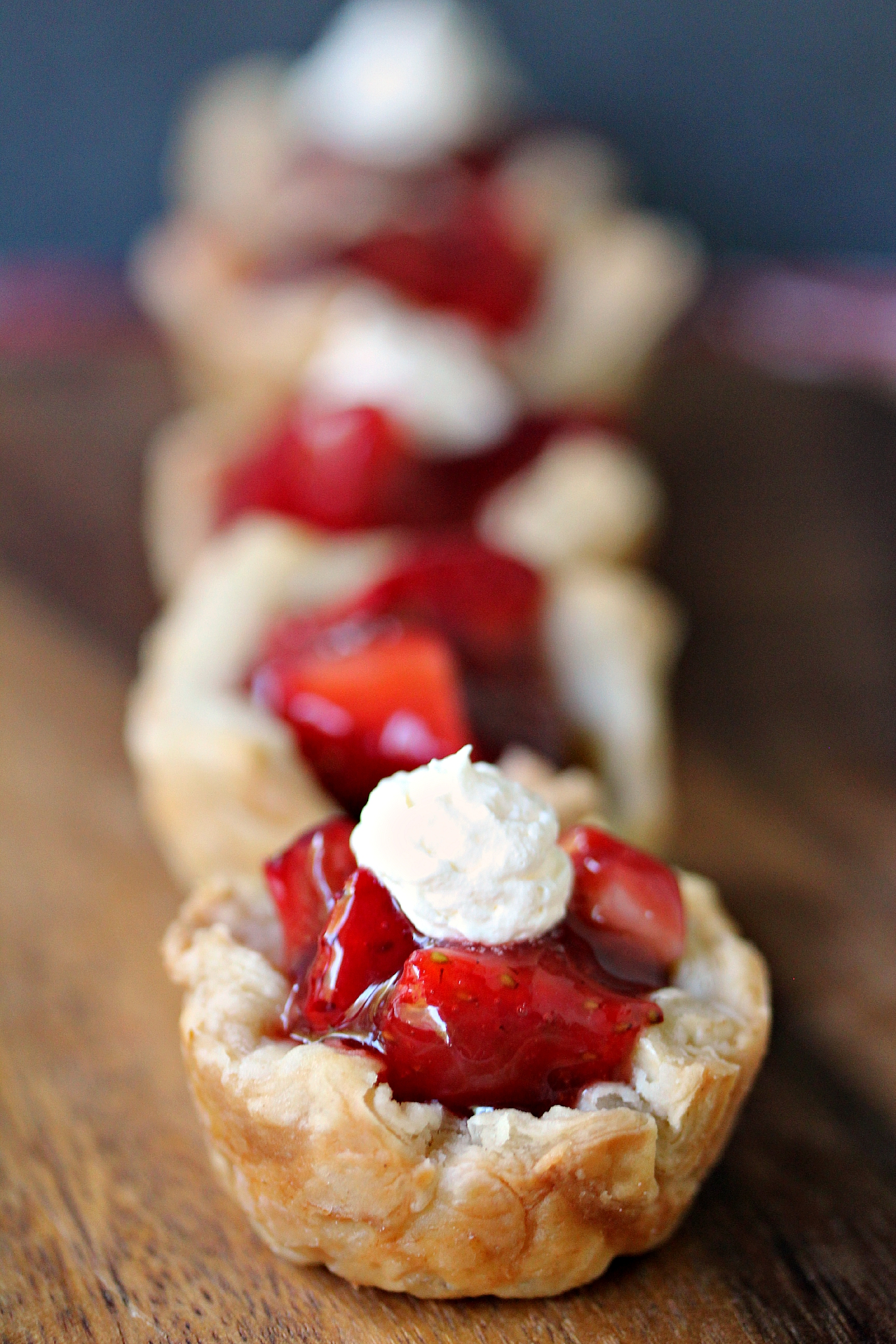 Strawberry Filled Mini Puff Pastries