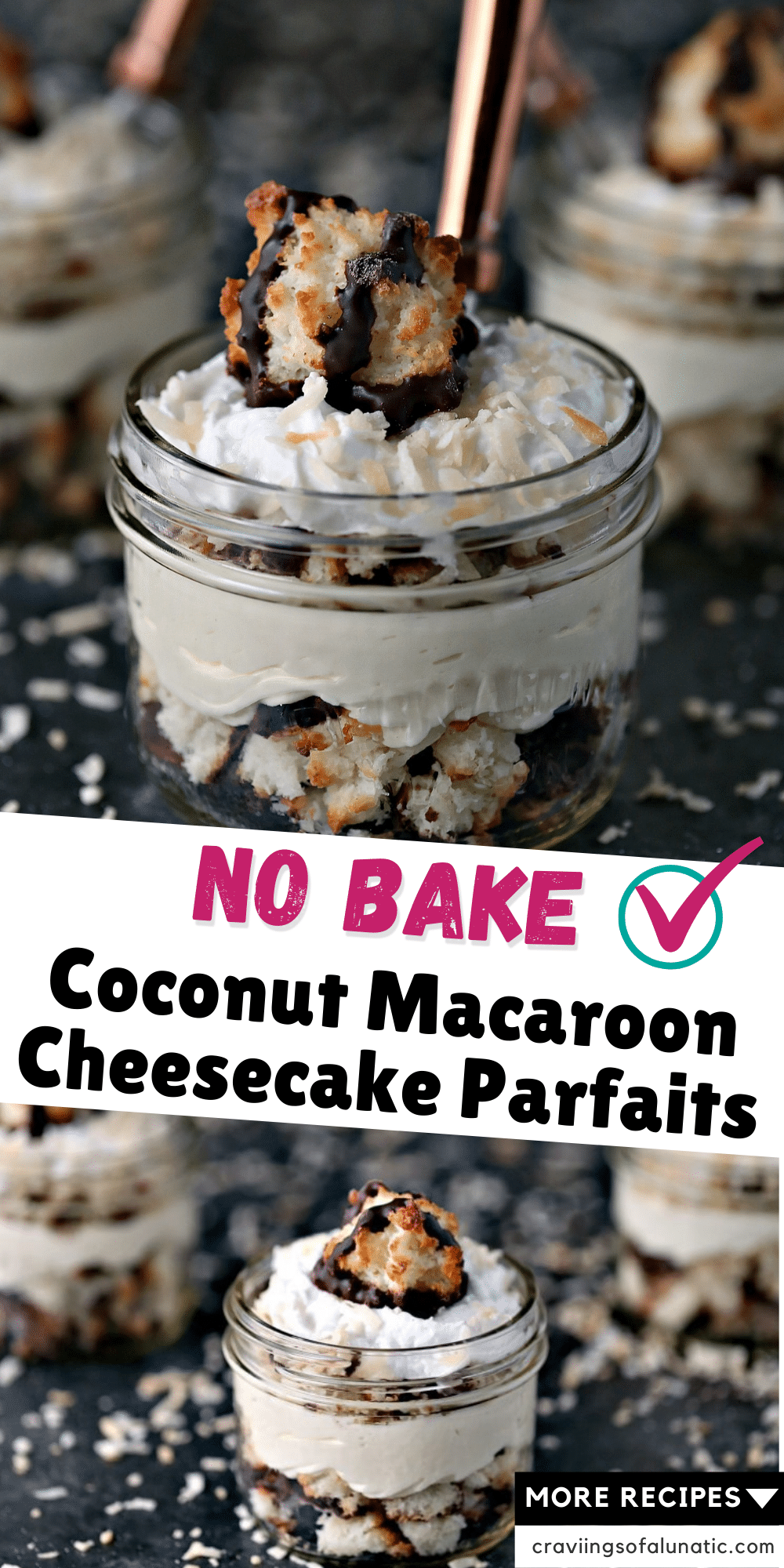 Coconut Macaroon Cheesecake Parfaits