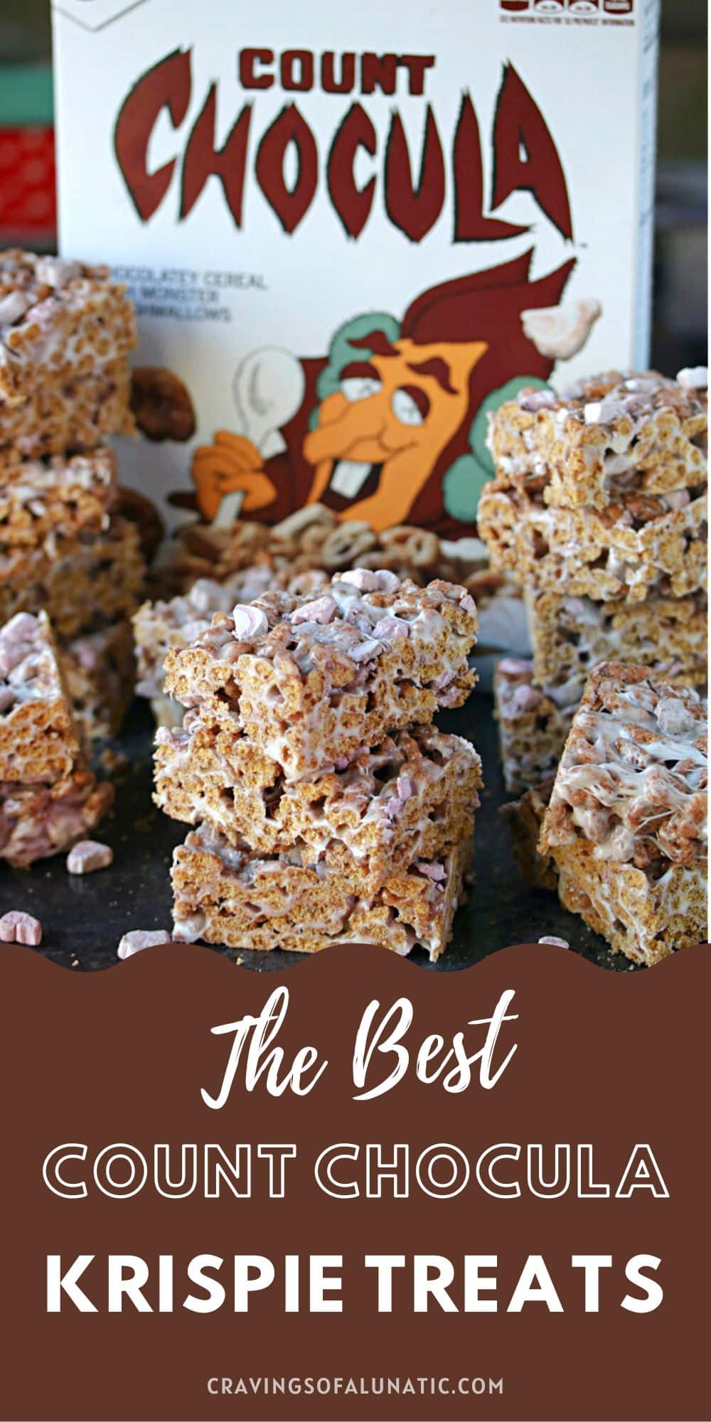 Count Chocula Krispie Treats - Cravings of a Lunatic