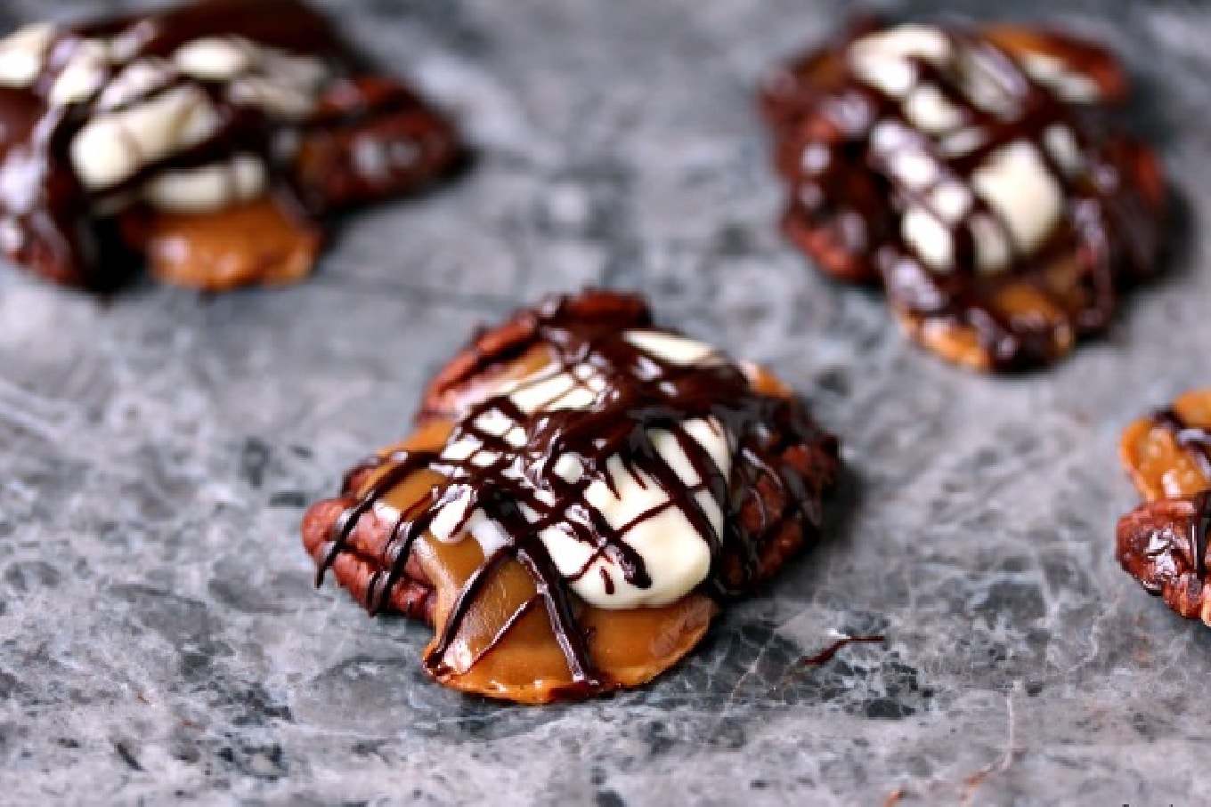 Chocolate Caramel Pecan Candies